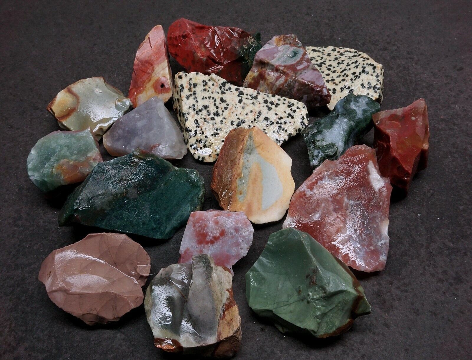 Jasper Mix Collection 1 LB Natural Multicolored Mineral Crystal ...