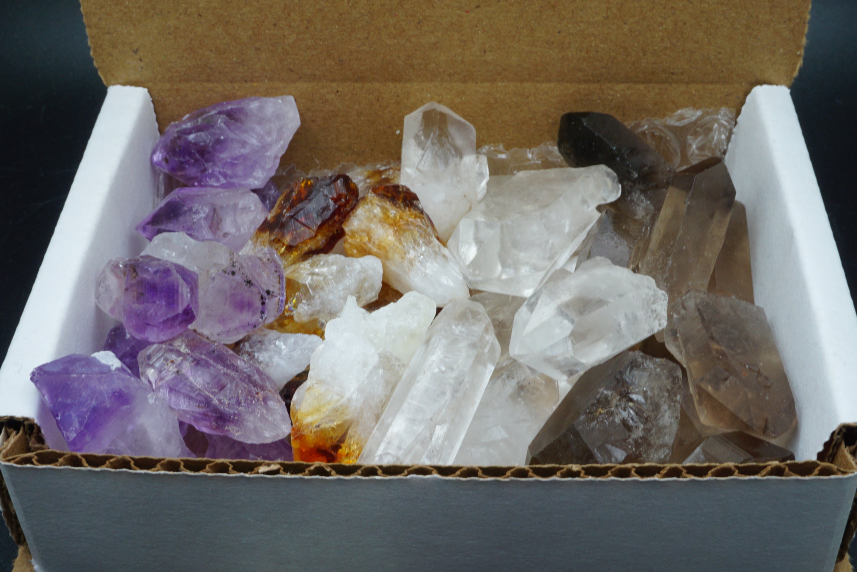Crystal Points Collection 1/2 LB Natural Amethyst Citrine - Etsy