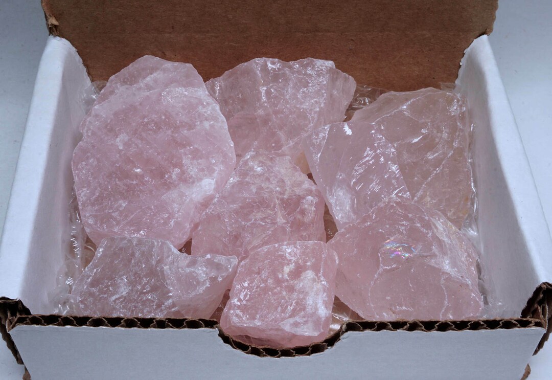 Rose Quartz 10 Oz Box Natural Pink Crystal Chunks Wholesale Raw ...