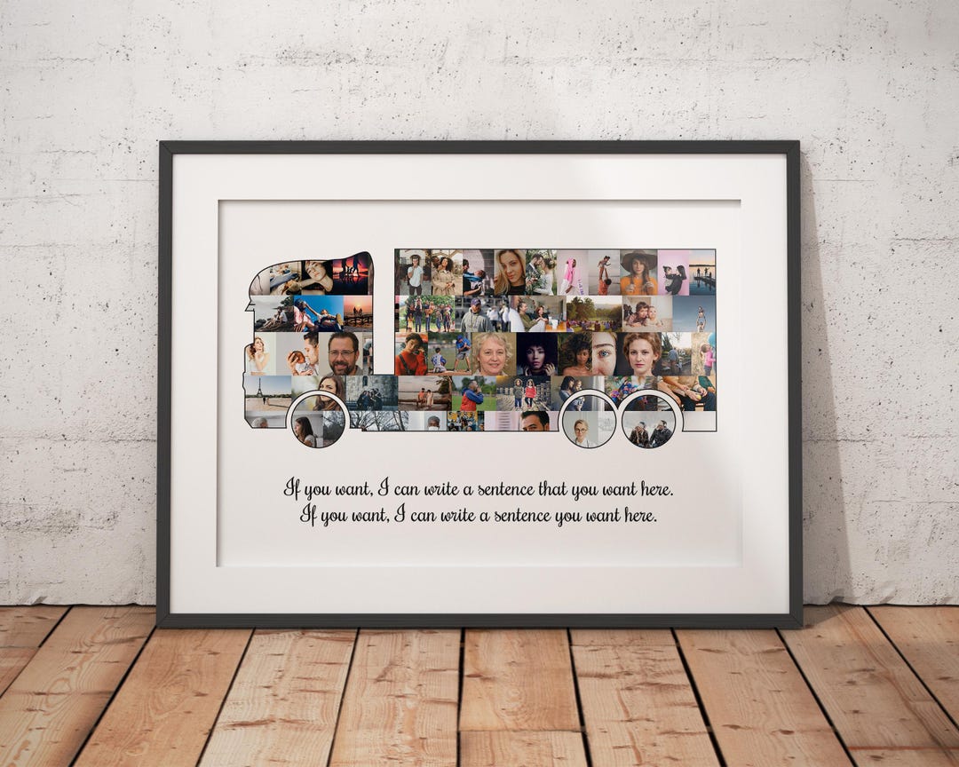 Custom Truck Collage, Unique Gifts for Truck Drivers, Present to Truck ...