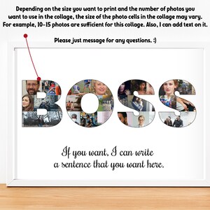 Custom Boss Collage, Gift for Boss, Workplace Presents, Customized Gift ...