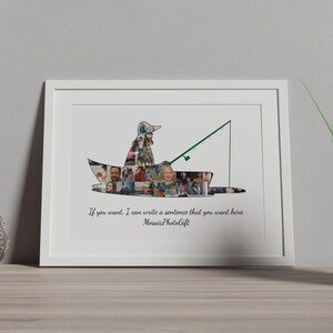 Custom Fishing Collage, Fishing Enthusiast Gifts, Unique Fishing Gifts ...