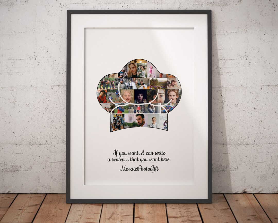 Custom Chef Collage, Unique Cooking Gifts, Presents to Cook, Gastronomy ...