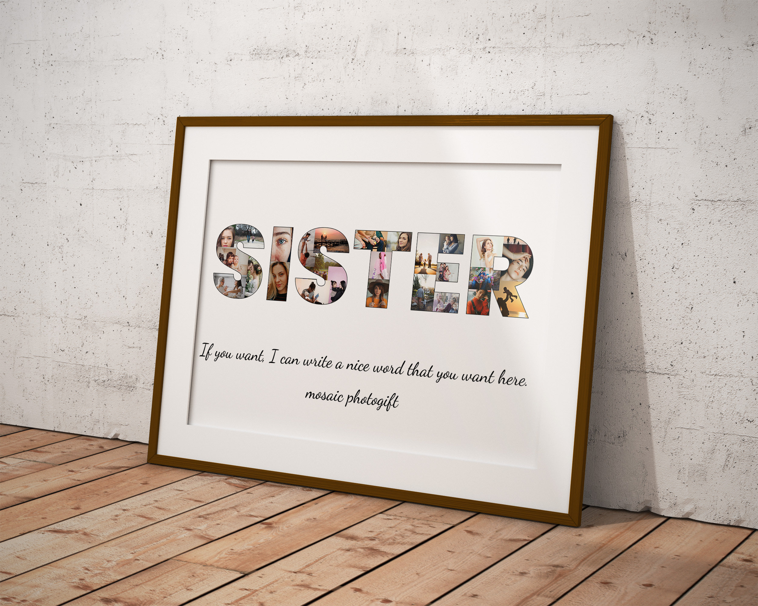 Custom Sister Collage, Personalized Photo Collage, Gifts for Besties ...
