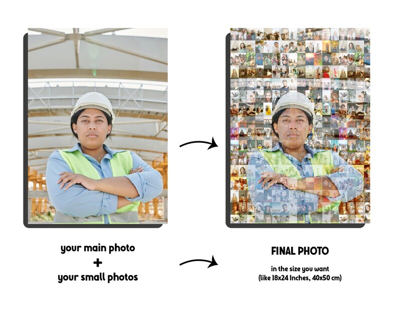 Custom Engineer Mosaic Collage Greeting Gifts Best Engineer - Etsy