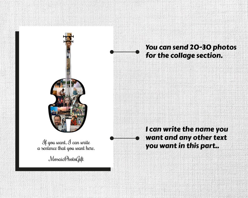 Custom Cello Collage Cellist Birthday Presents Unique Gift - Etsy