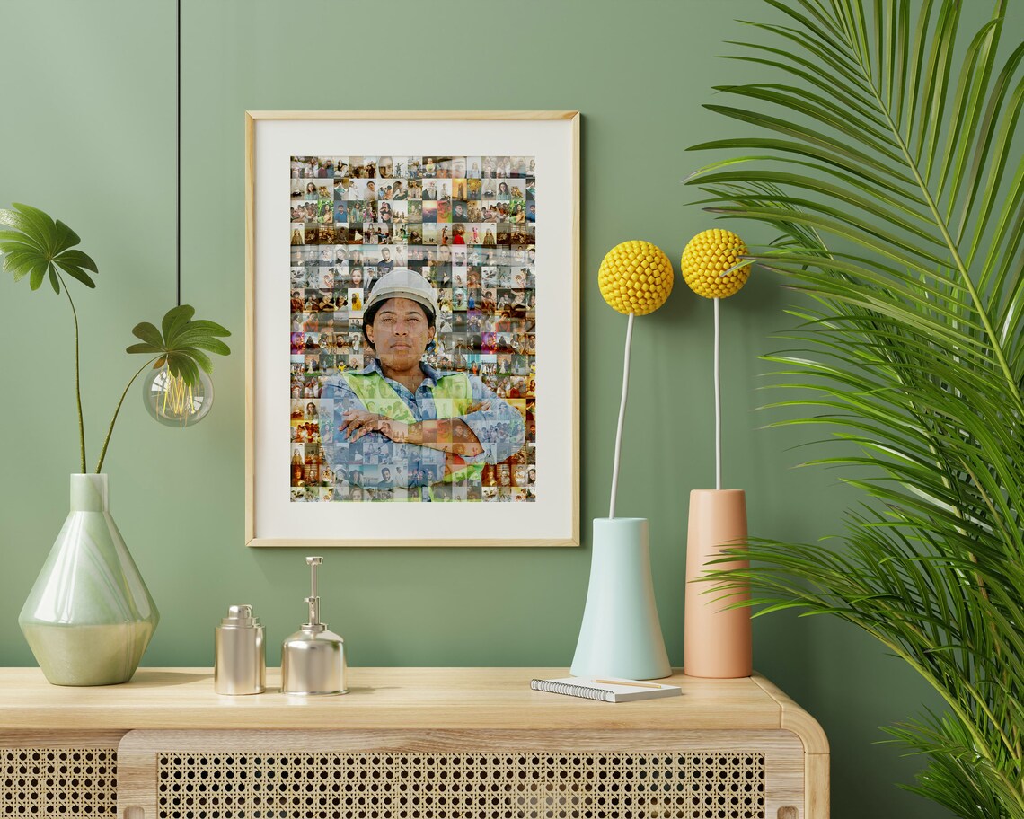 Custom Engineer Mosaic Collage Greeting Gifts Best Engineer - Etsy