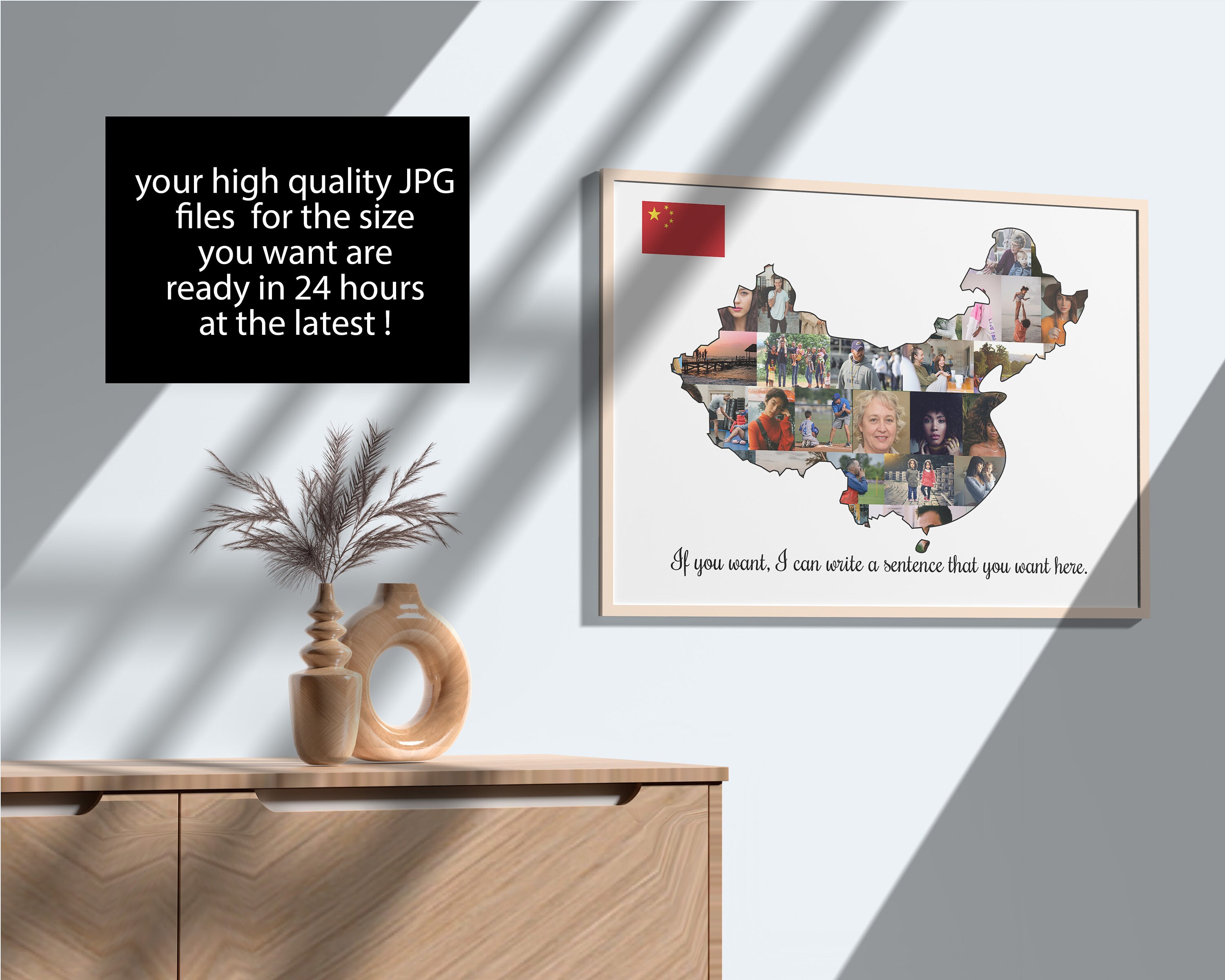 Custom China Collage, Unique Travel Art, Gifts for Wanderers, China ...