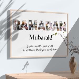 Custom Ramadan Collage, Eid Mubarak, Fasting Month, Gifts for Muslims ...