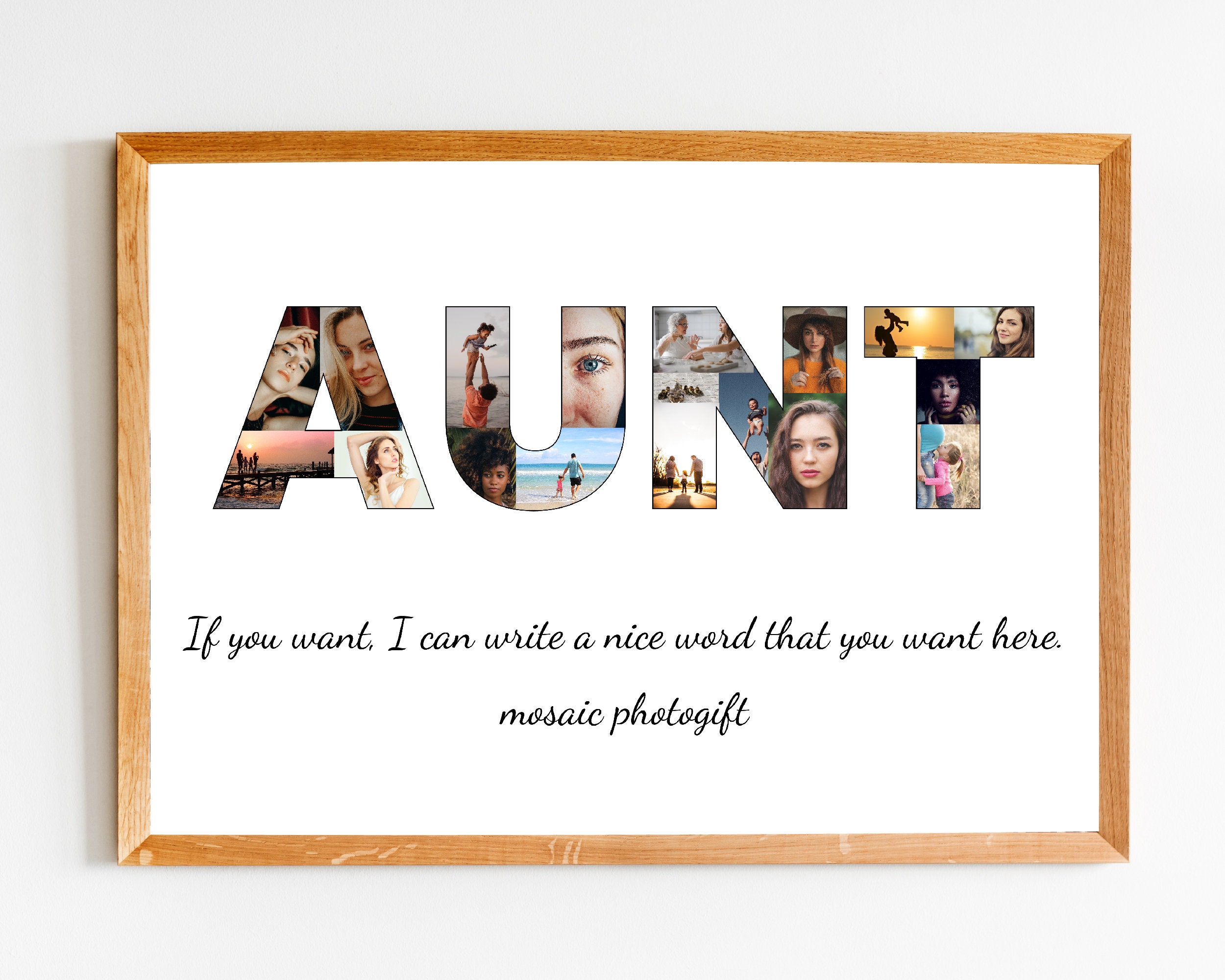 Custom Aunt Collage Personalized Photo Collage Gifts for - Etsy