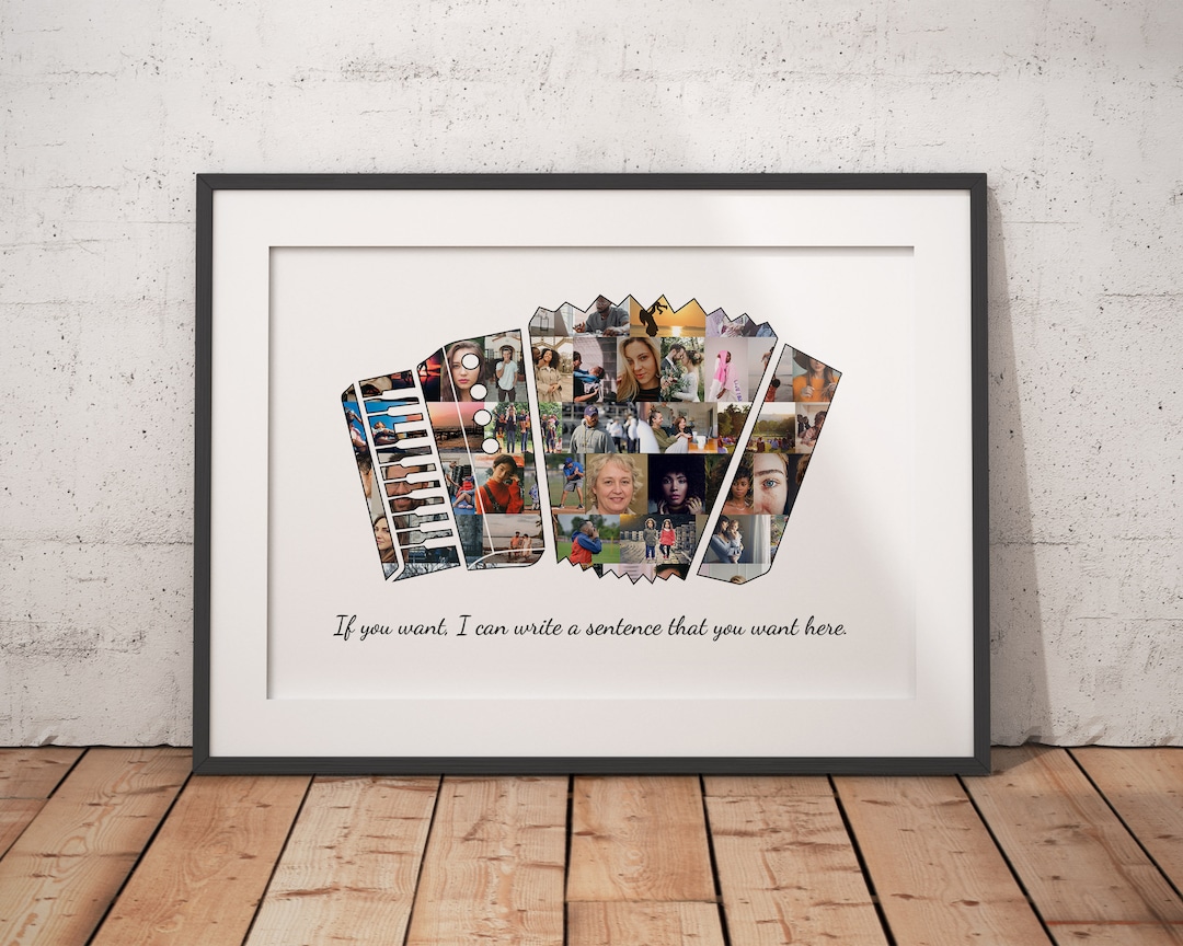 Custom Accordion Collage, Accordionist Birthday Presents, Unique Gift ...