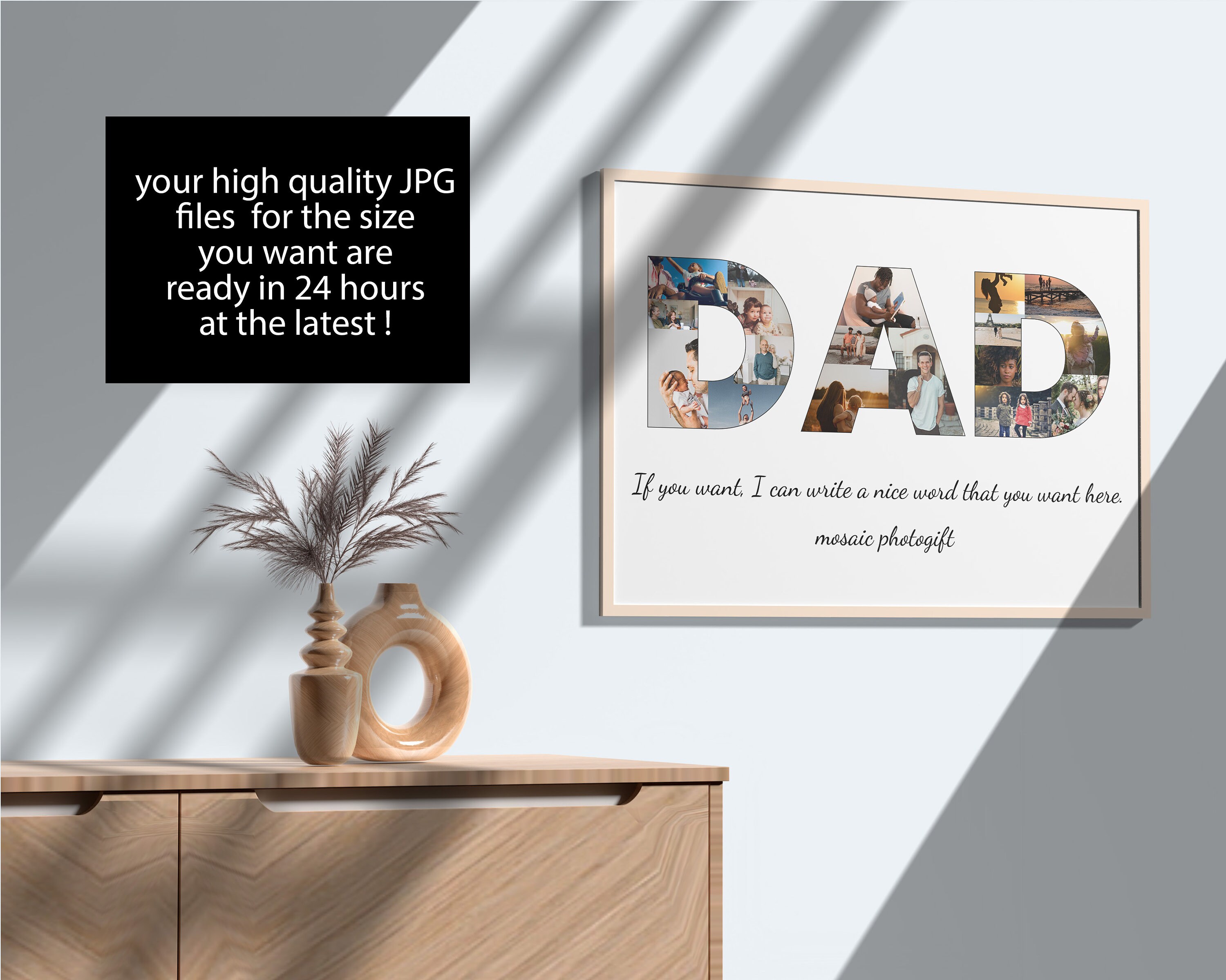 Personalized Dad Collage Custom Photo Collage Gifts for - Etsy