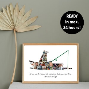 Custom Fishing Collage, Fishing Enthusiast Gifts, Unique Fishing Gifts ...