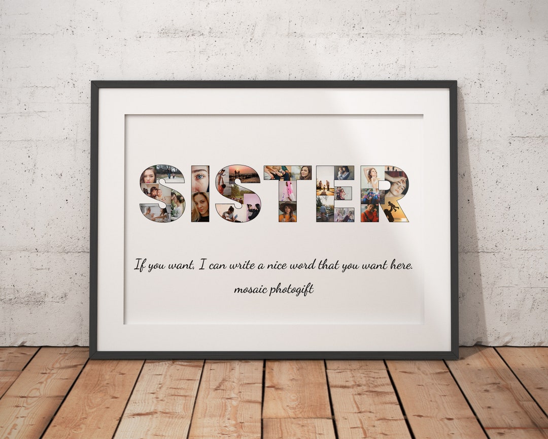 Custom Sister Collage, Personalized Photo Collage, Gifts for Besties ...