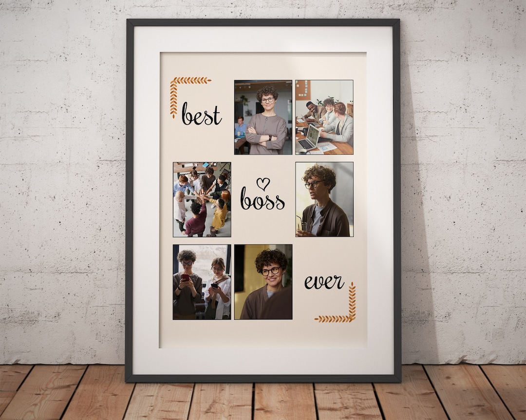 Custom Boss Collage From Your Photos, Unique Gift to Coworkers, Boss ...