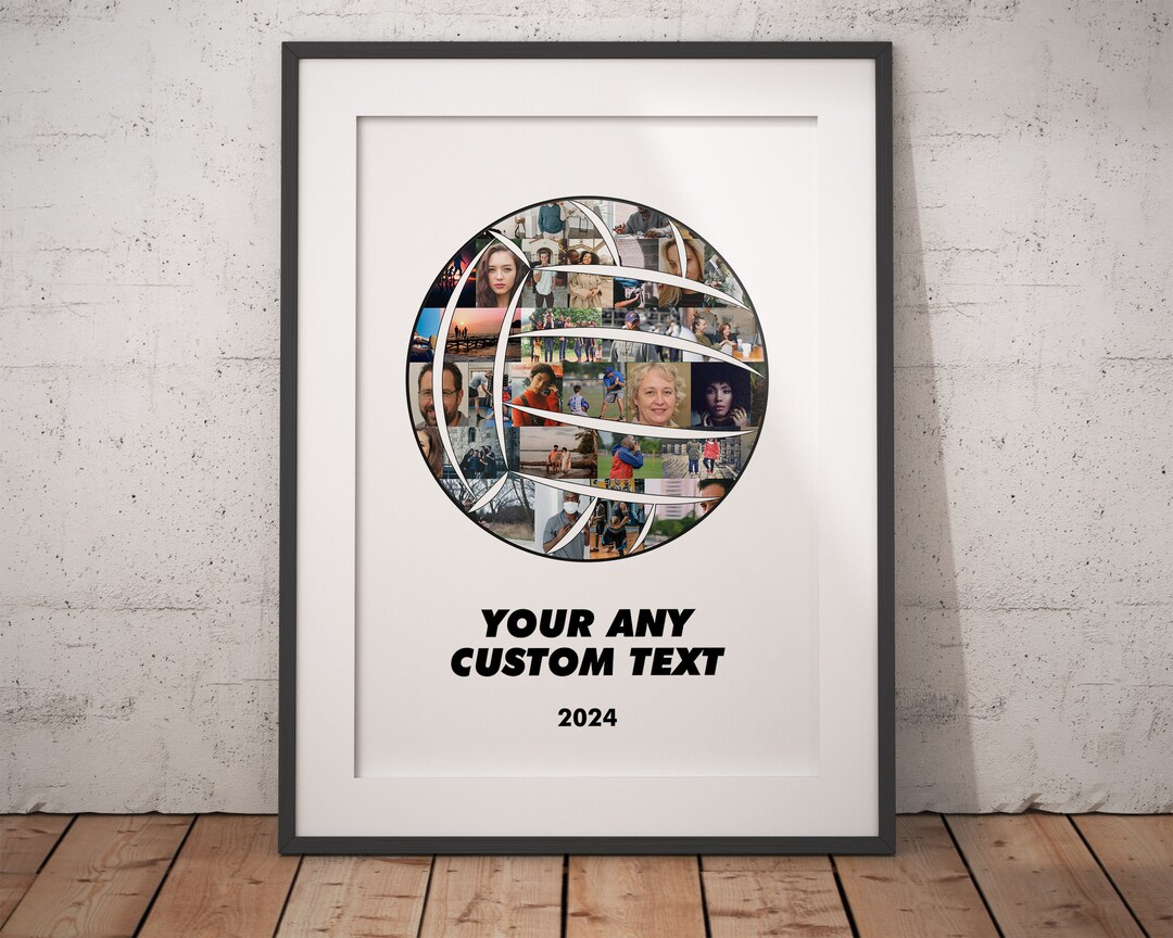 Custom Volleyball Collage, Gift for Volleyball Admirers, Volleyball ...