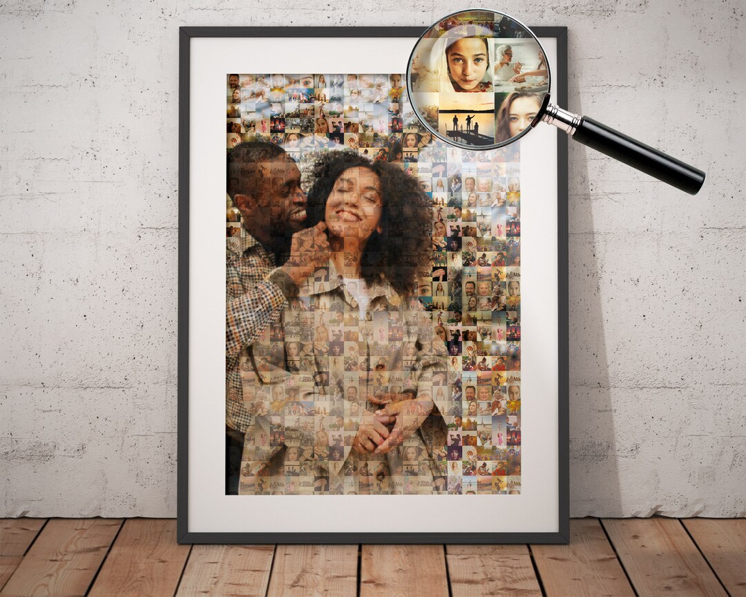 Custom Couple Collage Gift, Poster From Small Photos - Etsy
