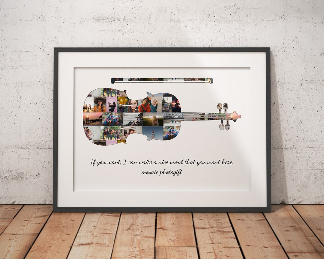 Custom Violin Collage, Unique Music Lover Gift, Meaningful Present - Etsy