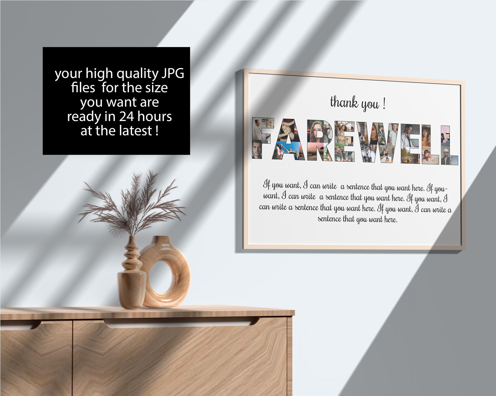 Custom Farewell Collage, Gift for Colleagues , Retirement Gift, Best ...