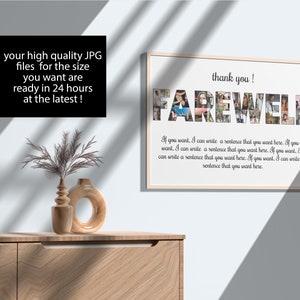 Custom Farewell Collage, Gift for Colleagues , Retirement Gift, Best ...