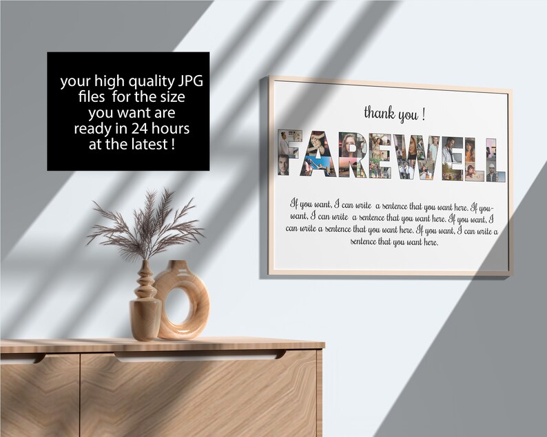 Custom Farewell Collage, Gift for Colleagues , Retirement Gift, Best ...