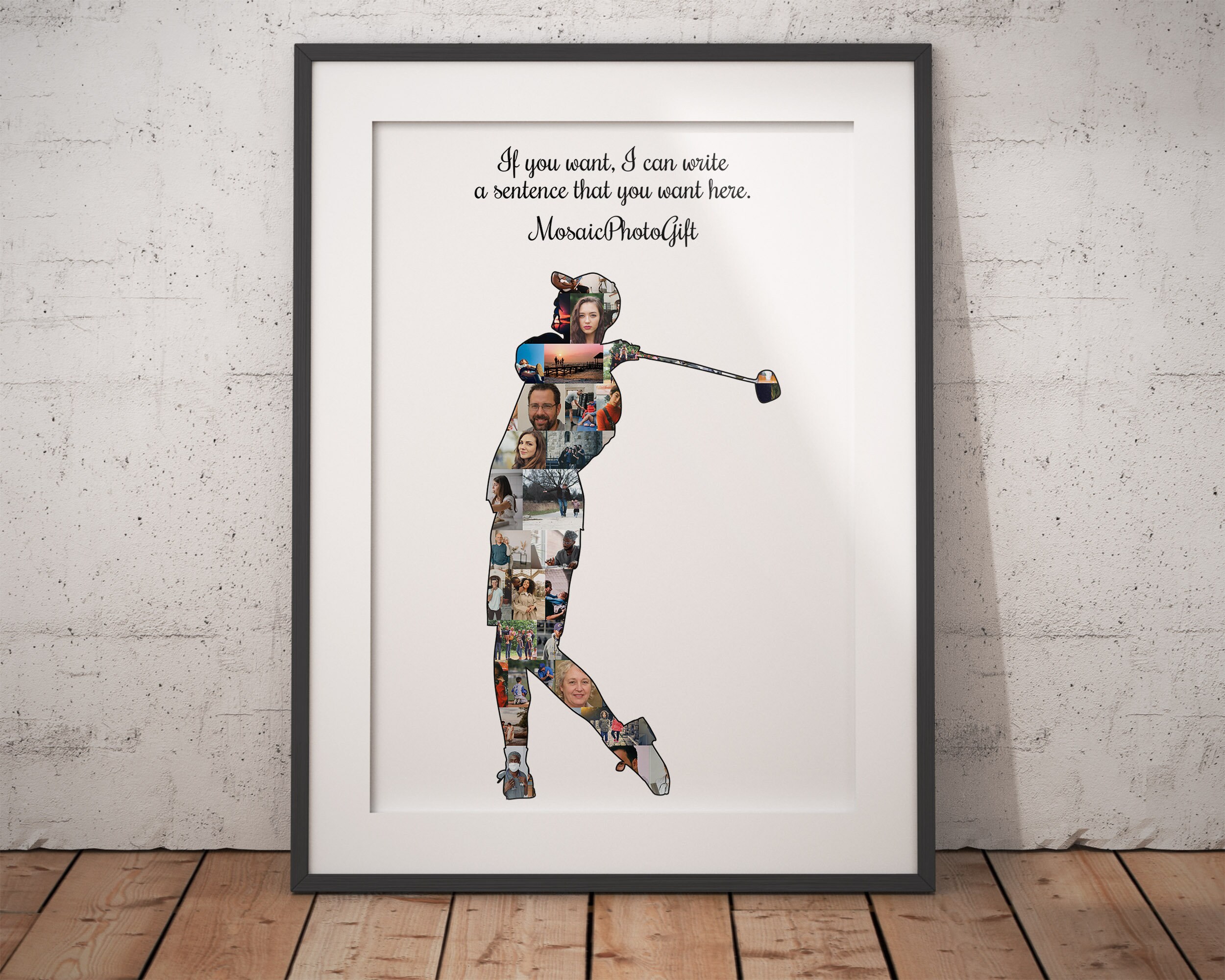 Personalized Golf Collage, Custom Golfer Gift, Golf Swing Photo Art - Etsy