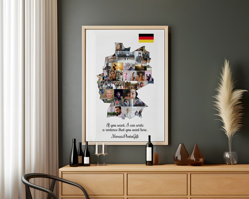 Custom Germany Photo Collage Map: Deutschland Adventure Gift (digital ...