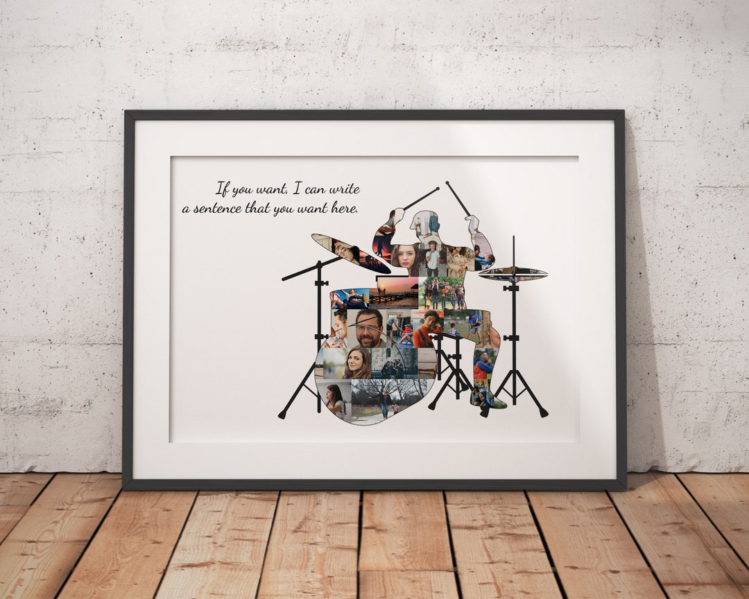 Custom Drum Set Photo Collage: Unique Musician Gift (digital JPG) - Etsy UK