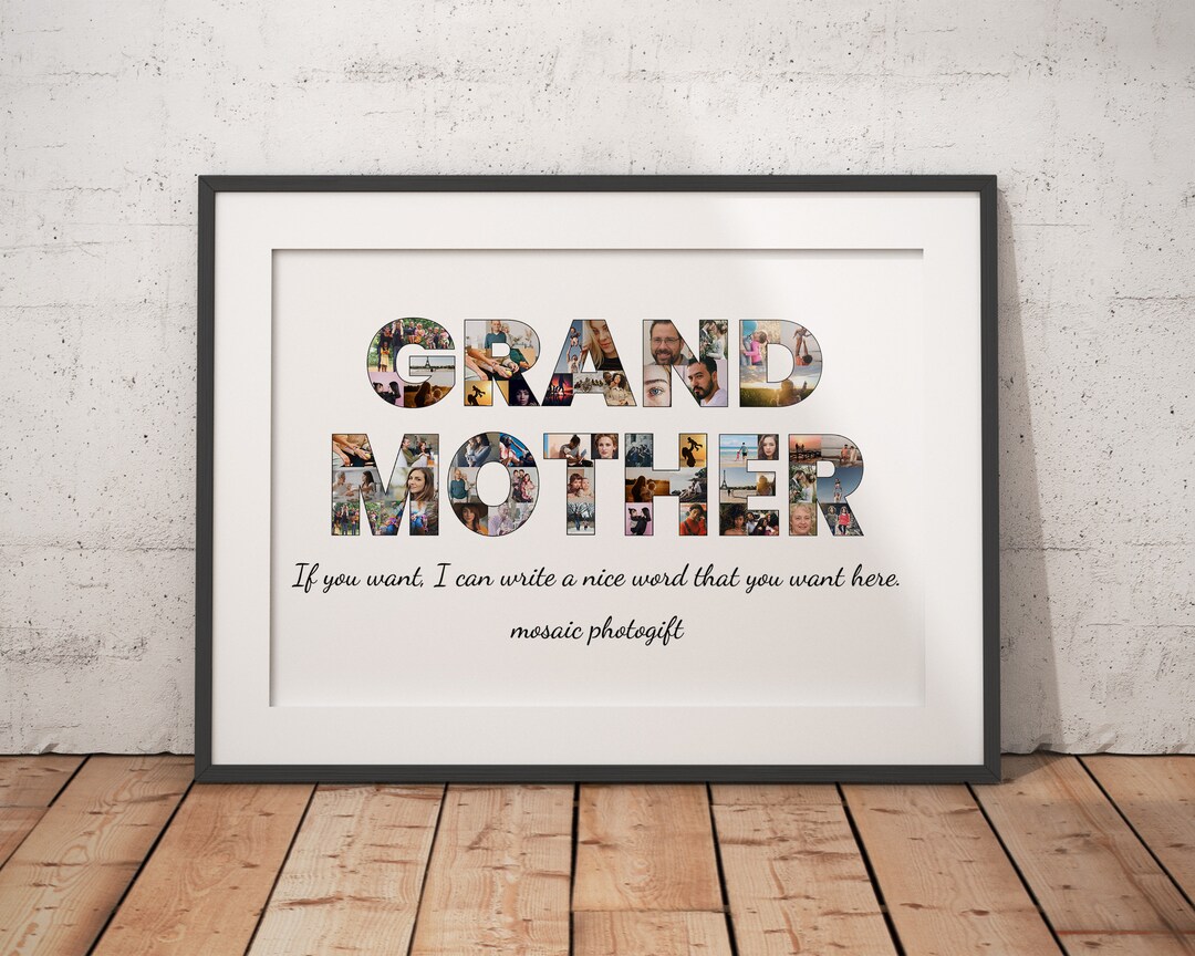 Custom Grandmother Collage, Personalized Photo Collage, Gifts for ...