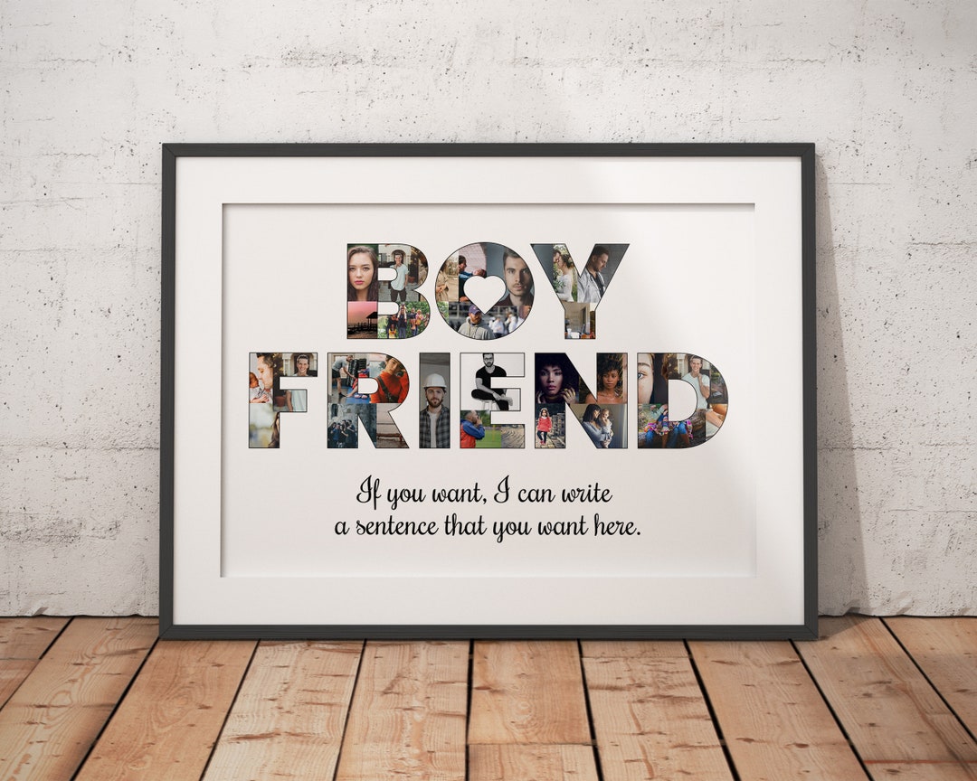 Custom Boyfriend Collage, Gift for Beloved, Anniversary Celebration ...