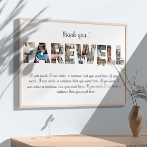 Custom Farewell Collage, Gift for Colleagues , Retirement Gift, Best ...