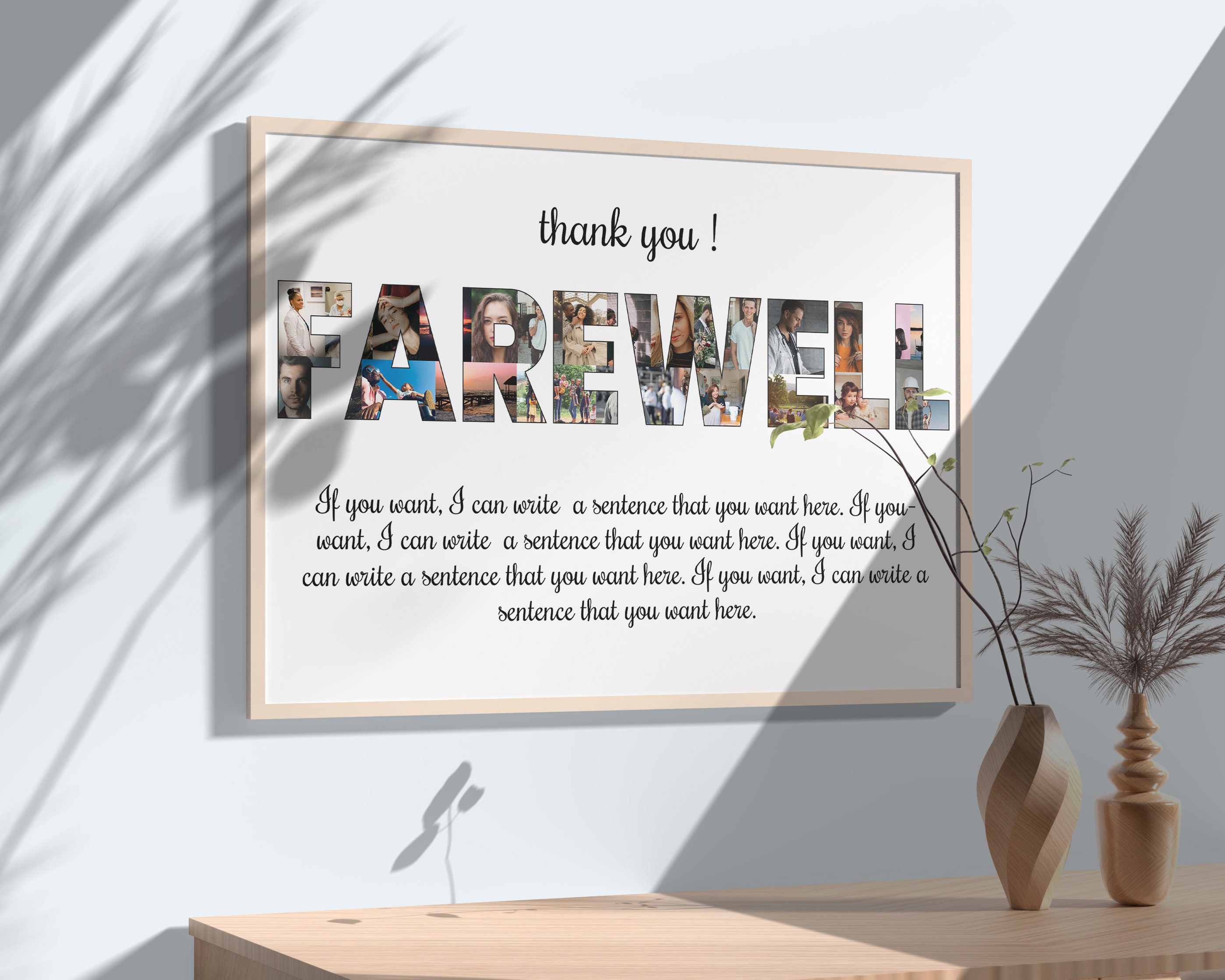 Custom Farewell Collage, Gift for Colleagues , Retirement Gift, Best ...