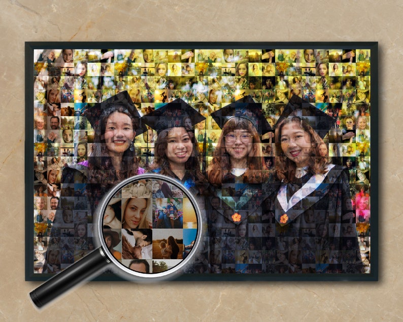 Custom Graduation Collage Mosaic Photographs Print Gift for - Etsy