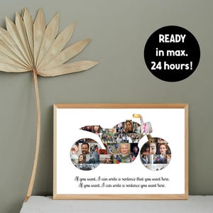 Custom Motorcycle Collage, Motorbiker Gift Idea, Presents for Bike ...