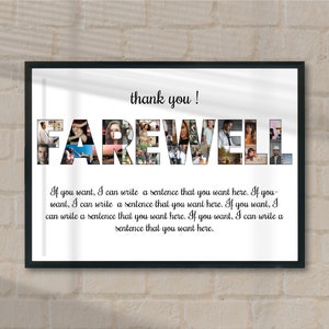 Custom Farewell Collage, Gift for Colleagues , Retirement Gift, Best ...