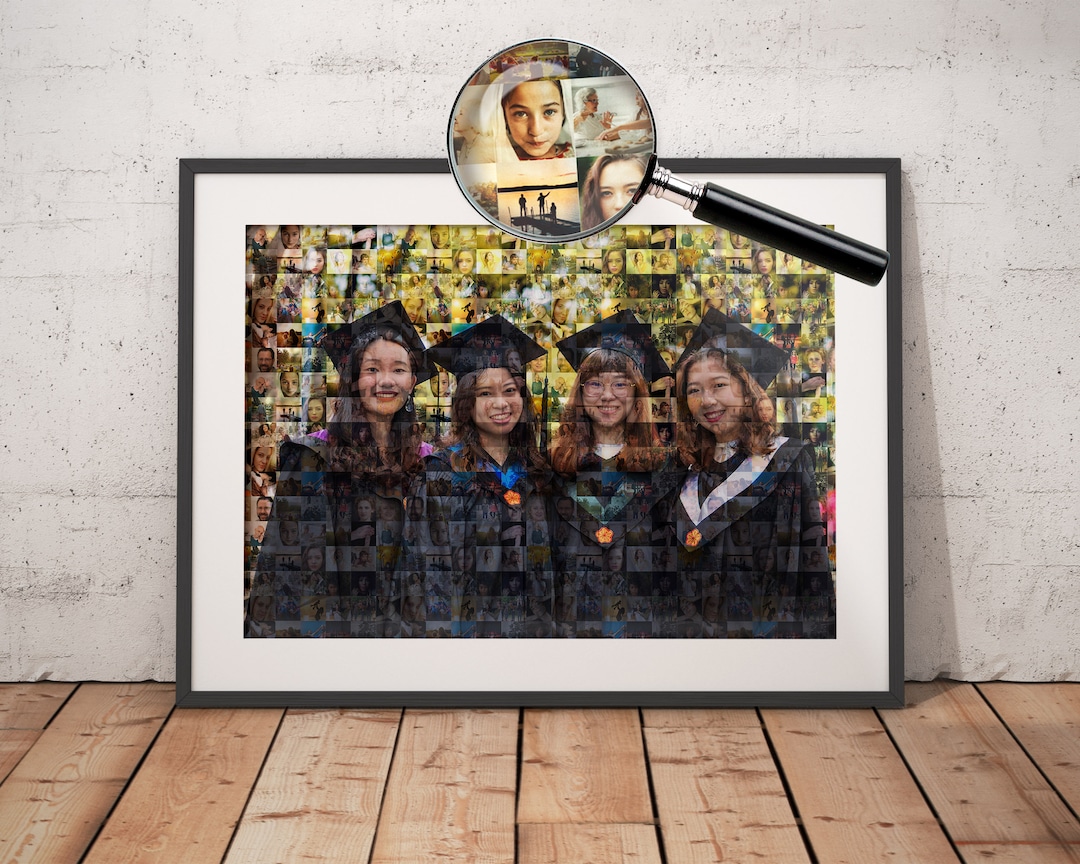 Custom Graduation Collage, Mosaic Photographs Print, Gift for College ...