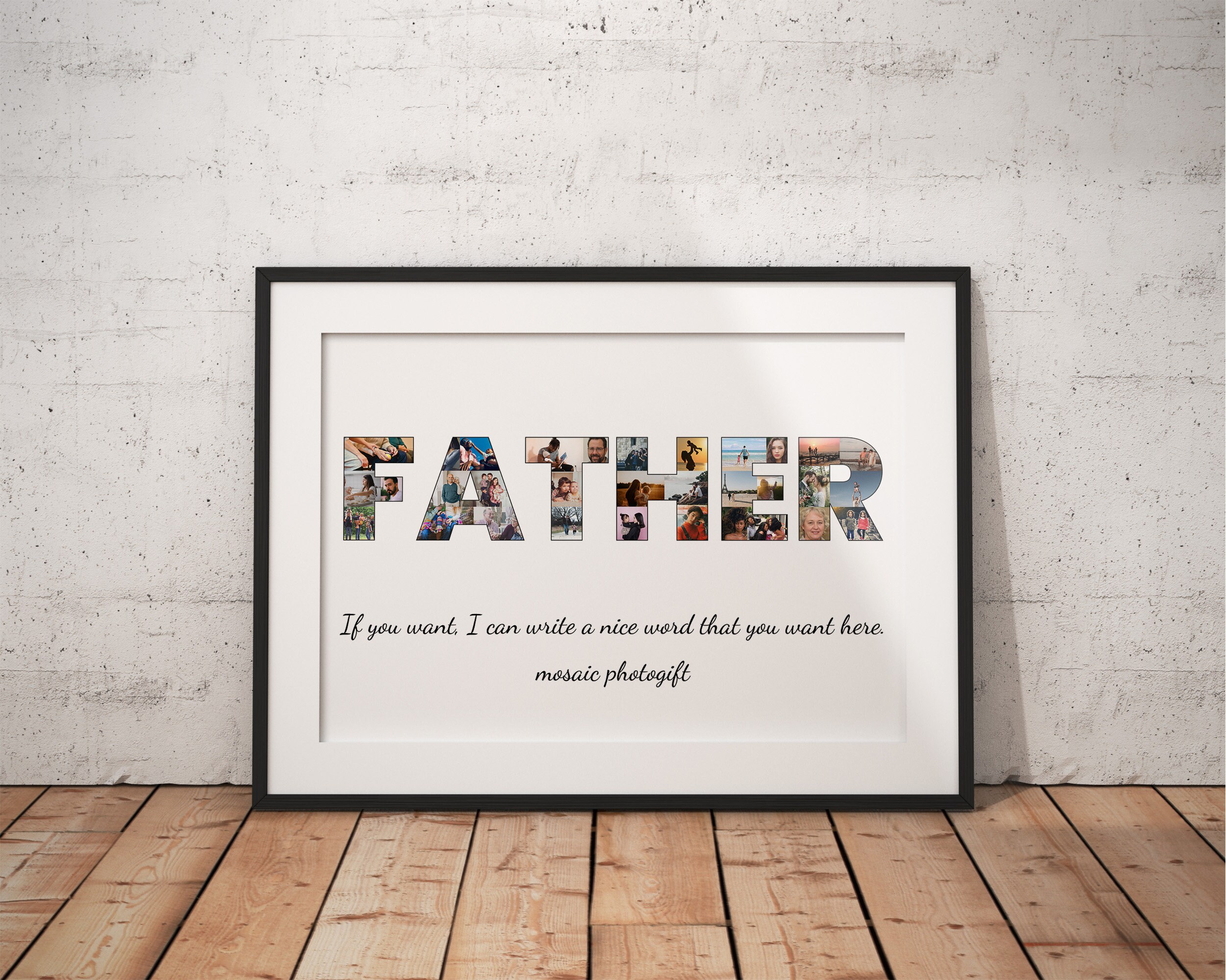 Personalized Father Collage Custom Photo Collage Gifts for - Etsy