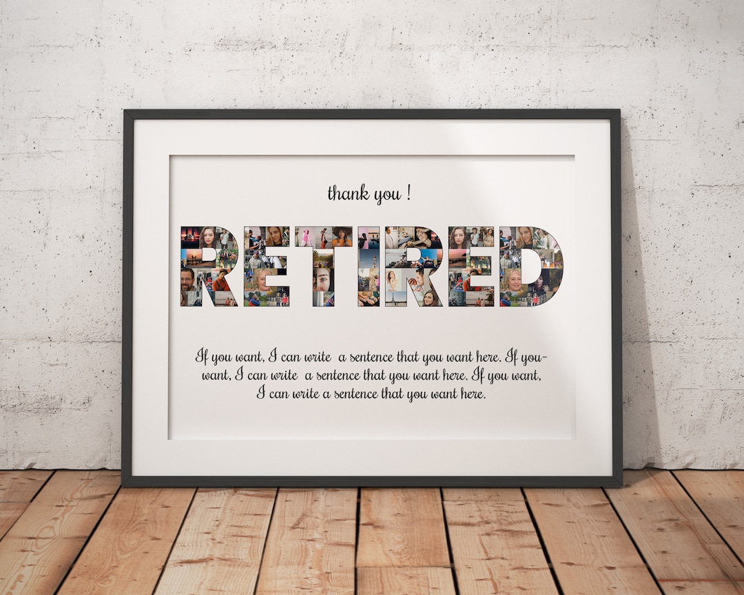 Custom Retirement Collage, Gift for Colleague, Retirement Present, Best ...