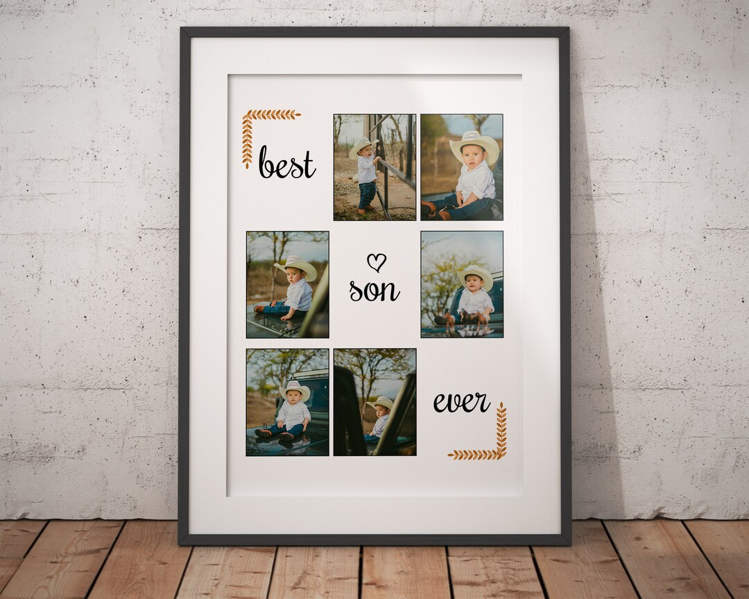 Custom Son Collage From Your Photos, Unique Gift to Boys, Personalized ...