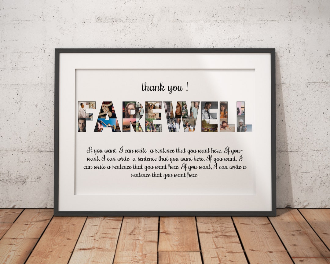 Custom Farewell Collage, Gift for Colleagues , Retirement Gift, Best ...