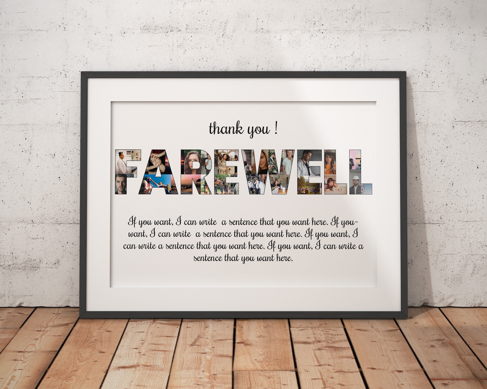 Custom Farewell Collage, Gift for Colleagues , Retirement Gift, Best ...