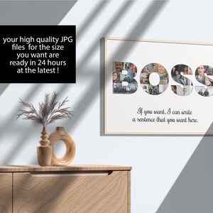 Custom Boss Collage, Gift for Boss, Workplace Presents, Customized Gift ...