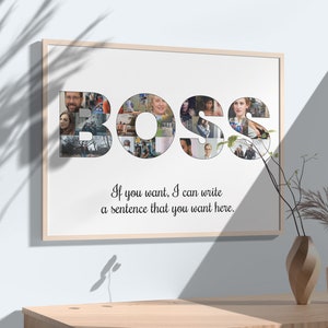 Custom Boss Collage, Gift for Boss, Workplace Presents, Customized Gift ...