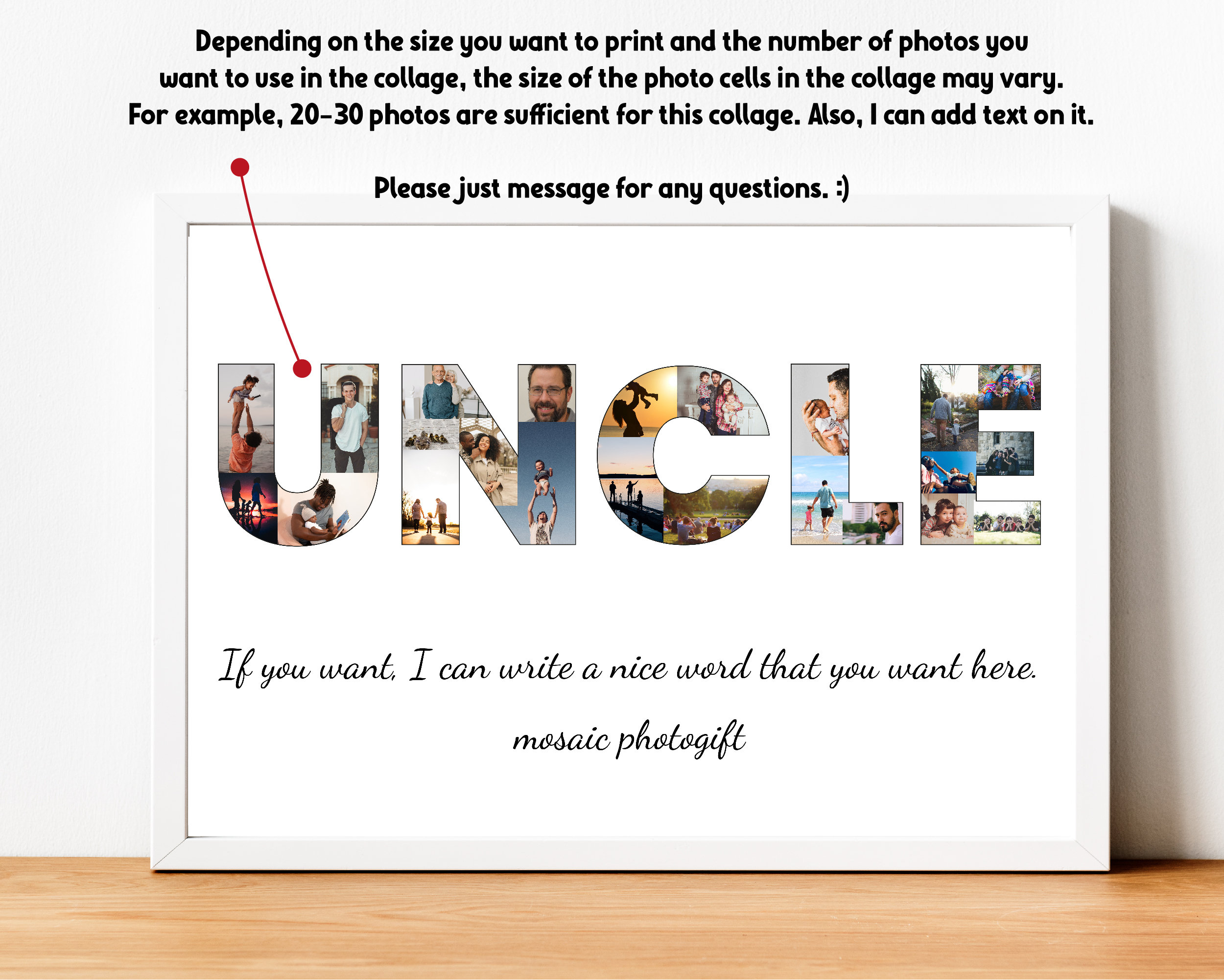 Custom Uncle Collage Personalized Photo Collage Gifts for - Etsy