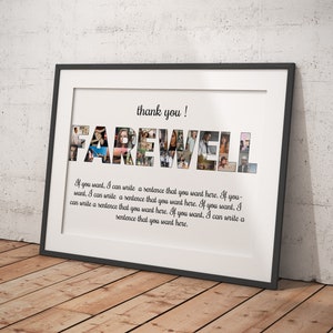Custom Farewell Collage, Gift for Colleagues , Retirement Gift, Best ...