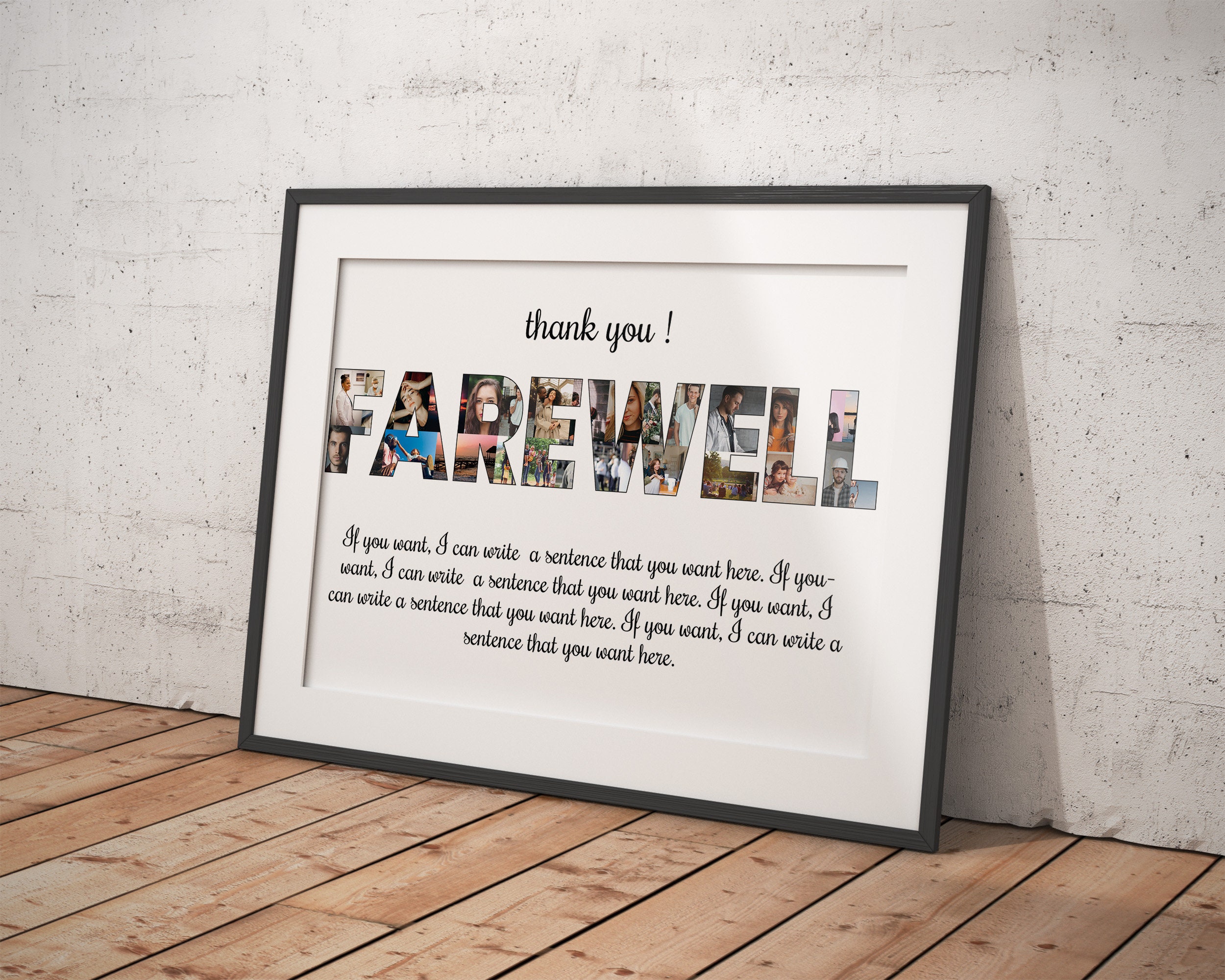 Custom Farewell Collage, Gift for Colleagues , Retirement Gift, Best ...