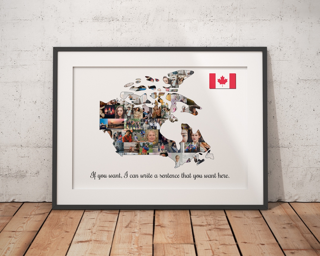 Custom Canada Map Collage, Gifts for Travelers, Adventure Memories ...