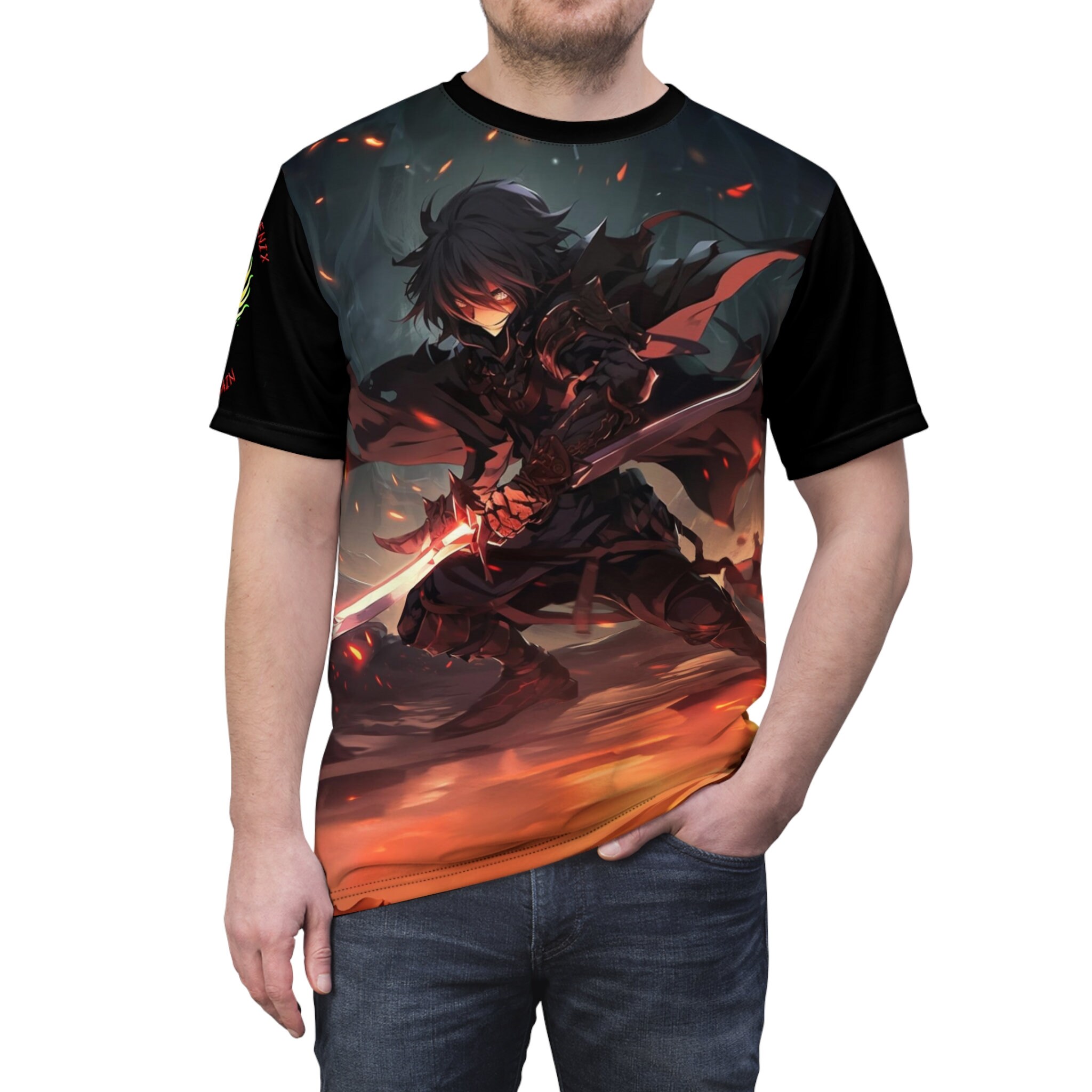 Double Bladed Sword T-shirt Sword Fighter Shirt for Anime Enthusiasts ...
