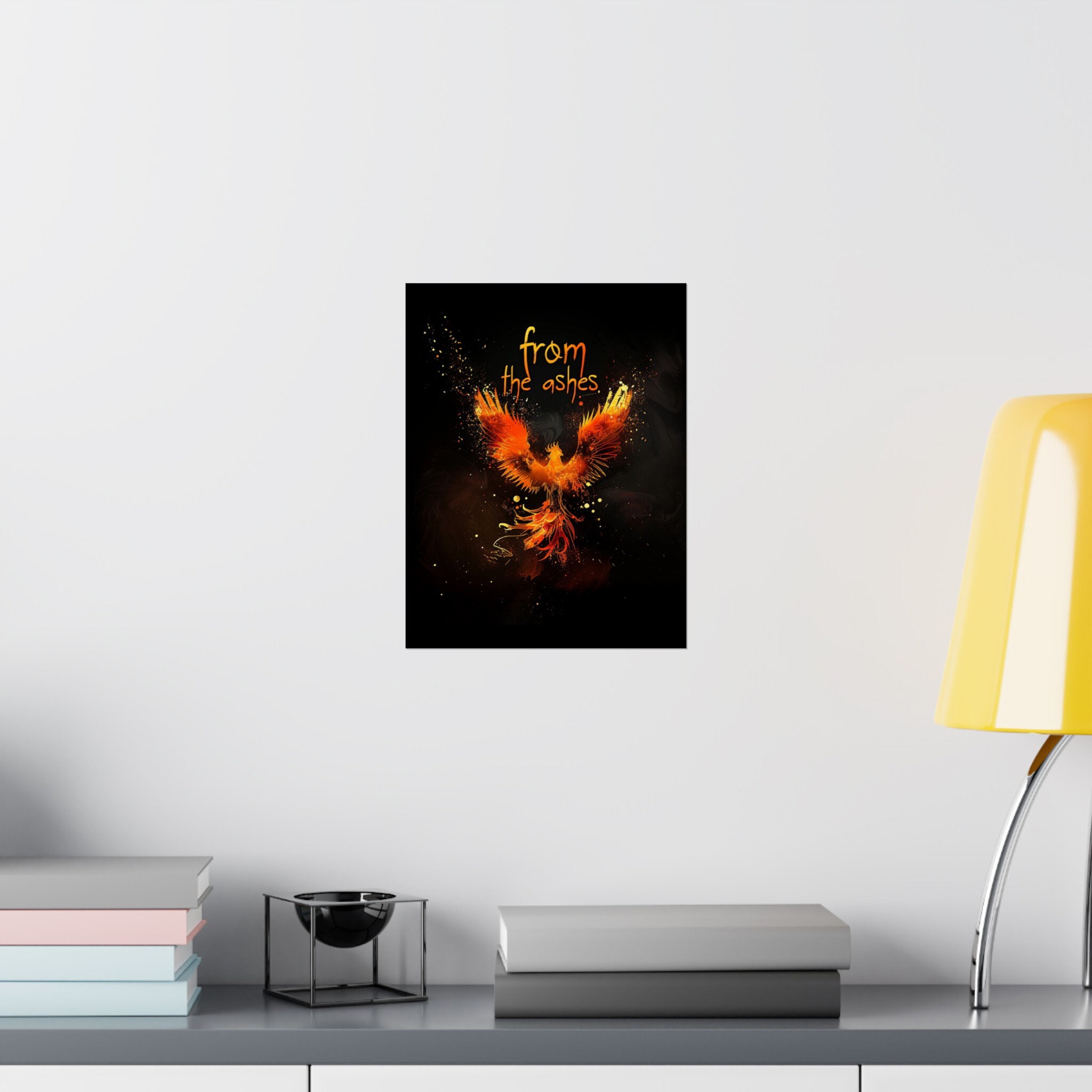 Phoenix Rising Poster From the Ashes Poster Mythical Bird Rebirth Wall ...