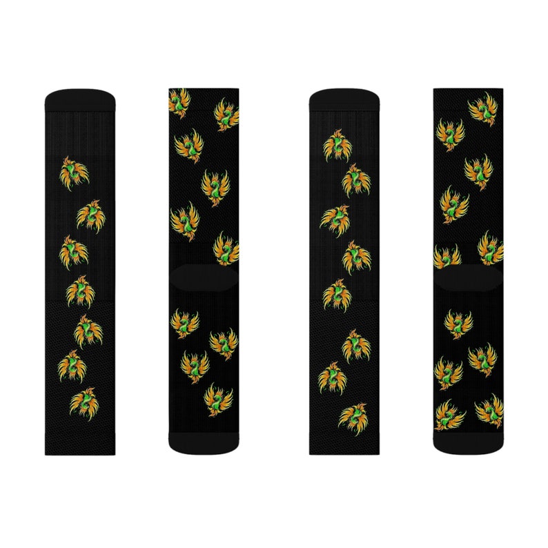 Blazing Phoenix Motivational Socks With Sublimated Print - Etsy